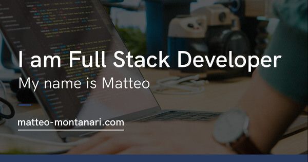 Matteo Montanari - Freelance, ConcreteCMS web developer